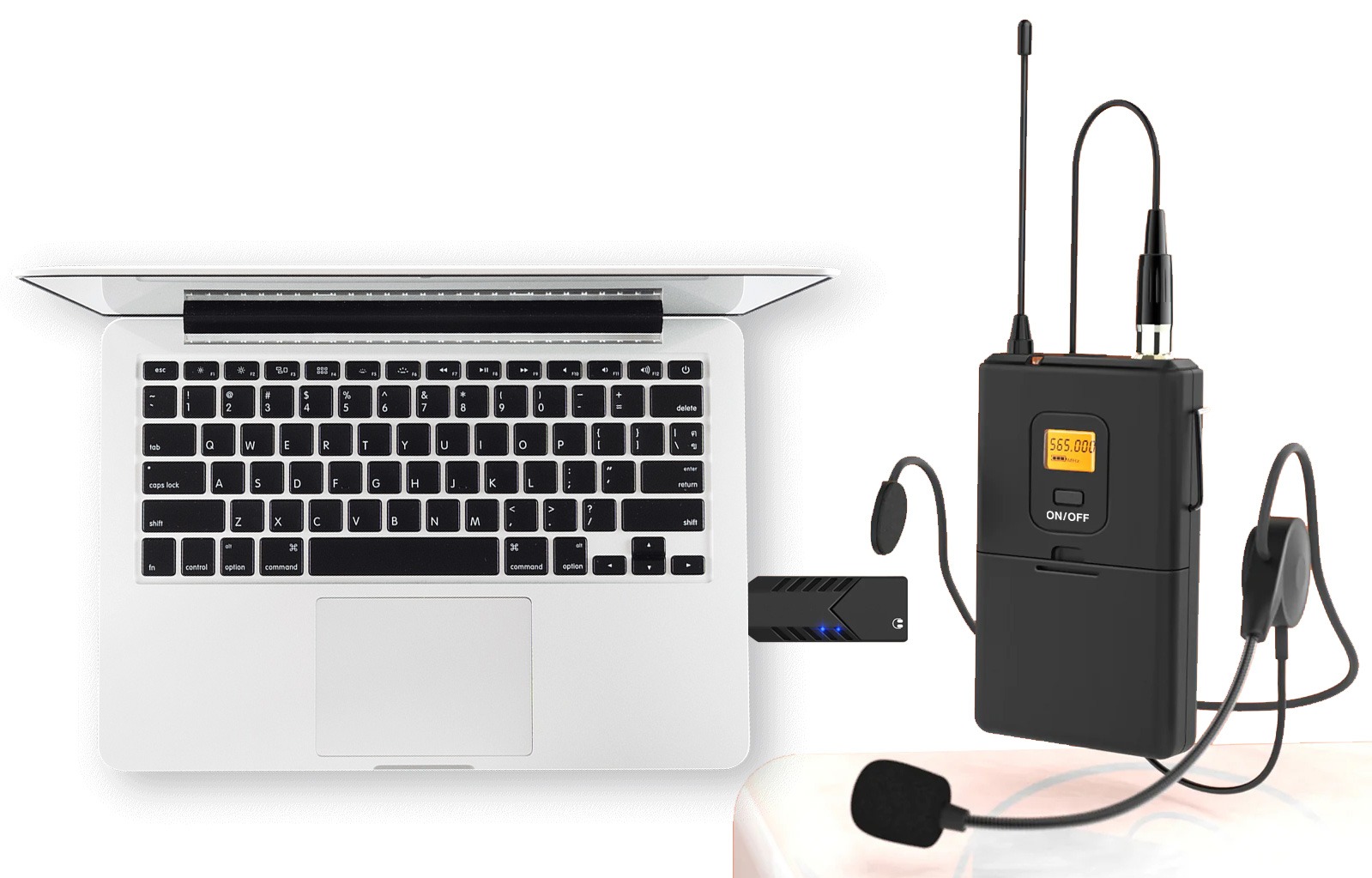 M7000 - Wireless Lavalier Lapel Microphone with Headset